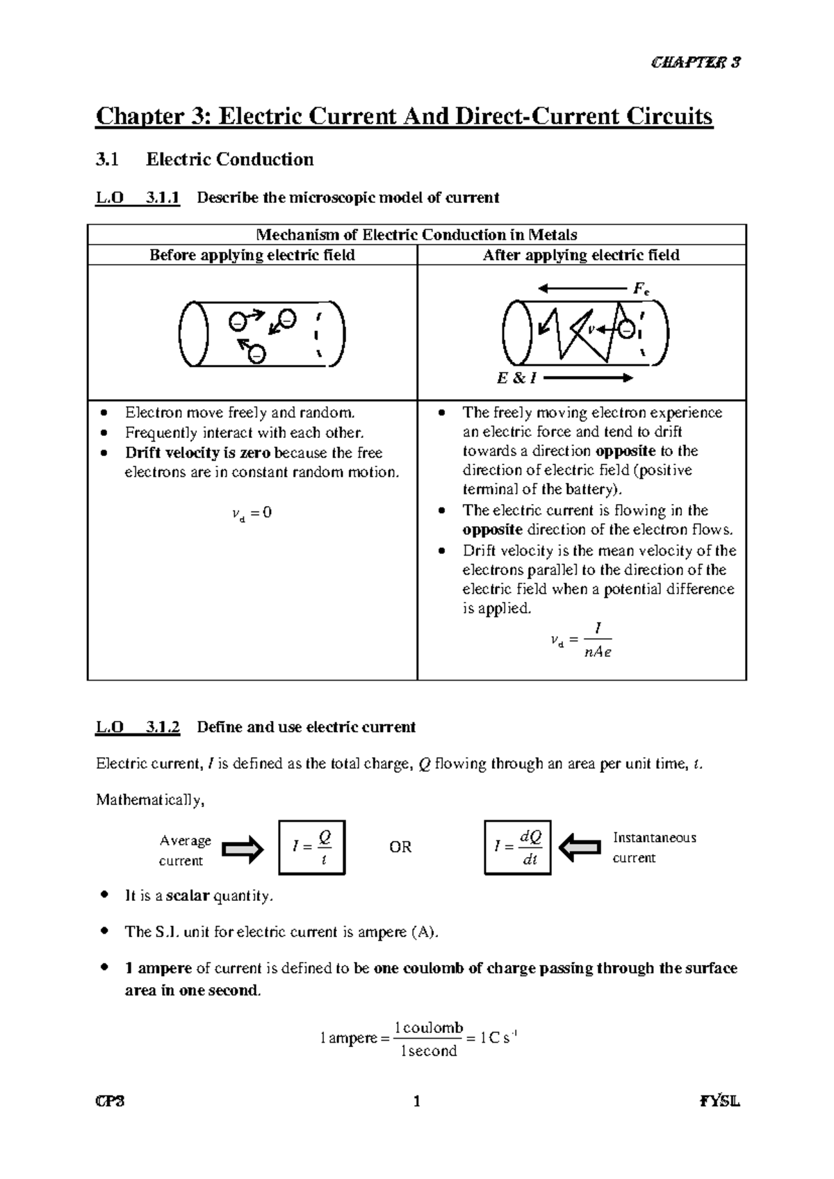 Chapter 3: Electric Current and Circuits - Tutorial CP3 - Studocu