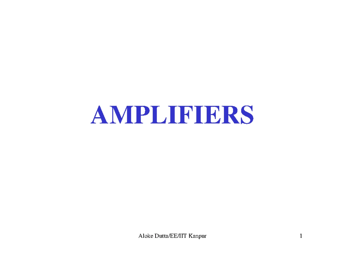 FR - BJT ALoke dutta notes - Aloke Dutta/EE/IIT Kanpur FREQUENCY ...