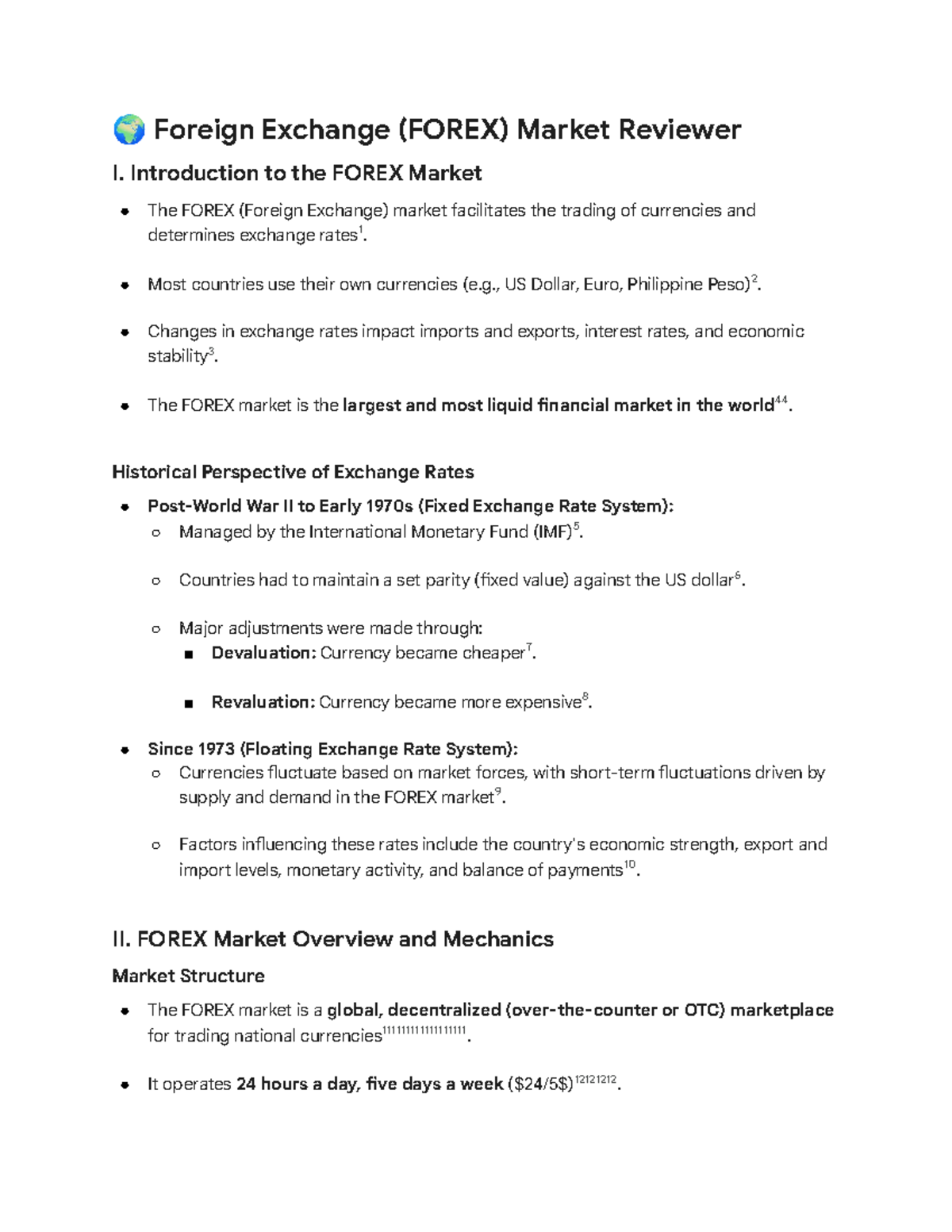 FOREX Market Overview: Key Concepts and Mechanics (Chap9 FM) - Studocu