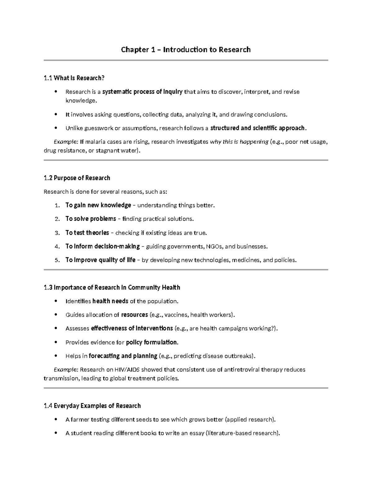 Research Methods: Chapter 1 - Introduction to Research Concepts - Studocu