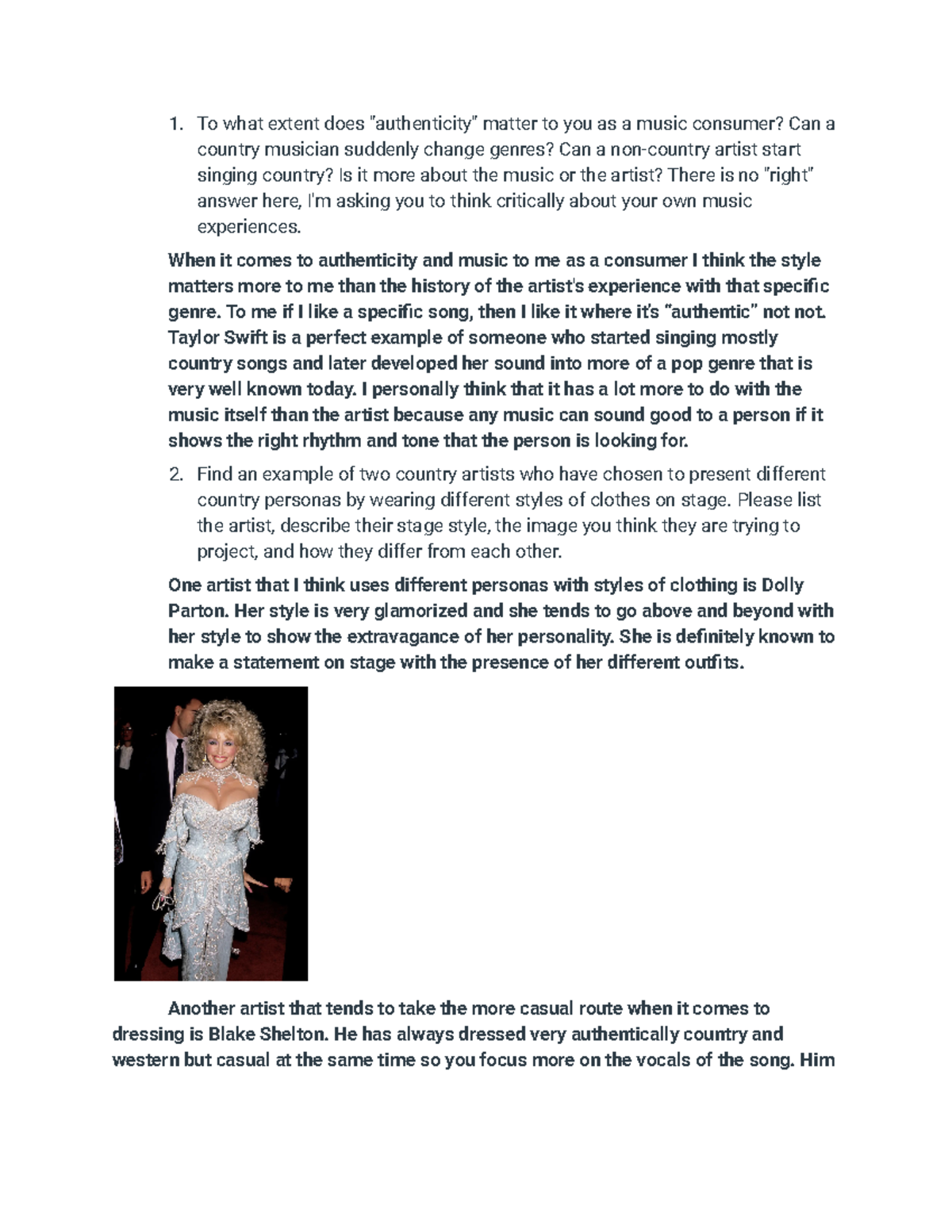 Unit 5 Wk 1 - Assignment on Authenticity in Country Music - Studocu