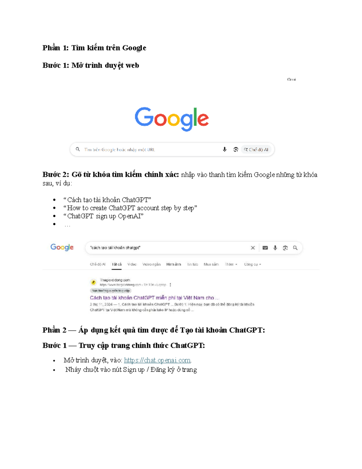 Hướng dẫn Tạo Tài Khoản ChatGPT - NLS 2 Bài Tập - Studocu