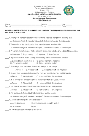 Indefinite Integrals 2 CALC2 - Calculus - Studocu