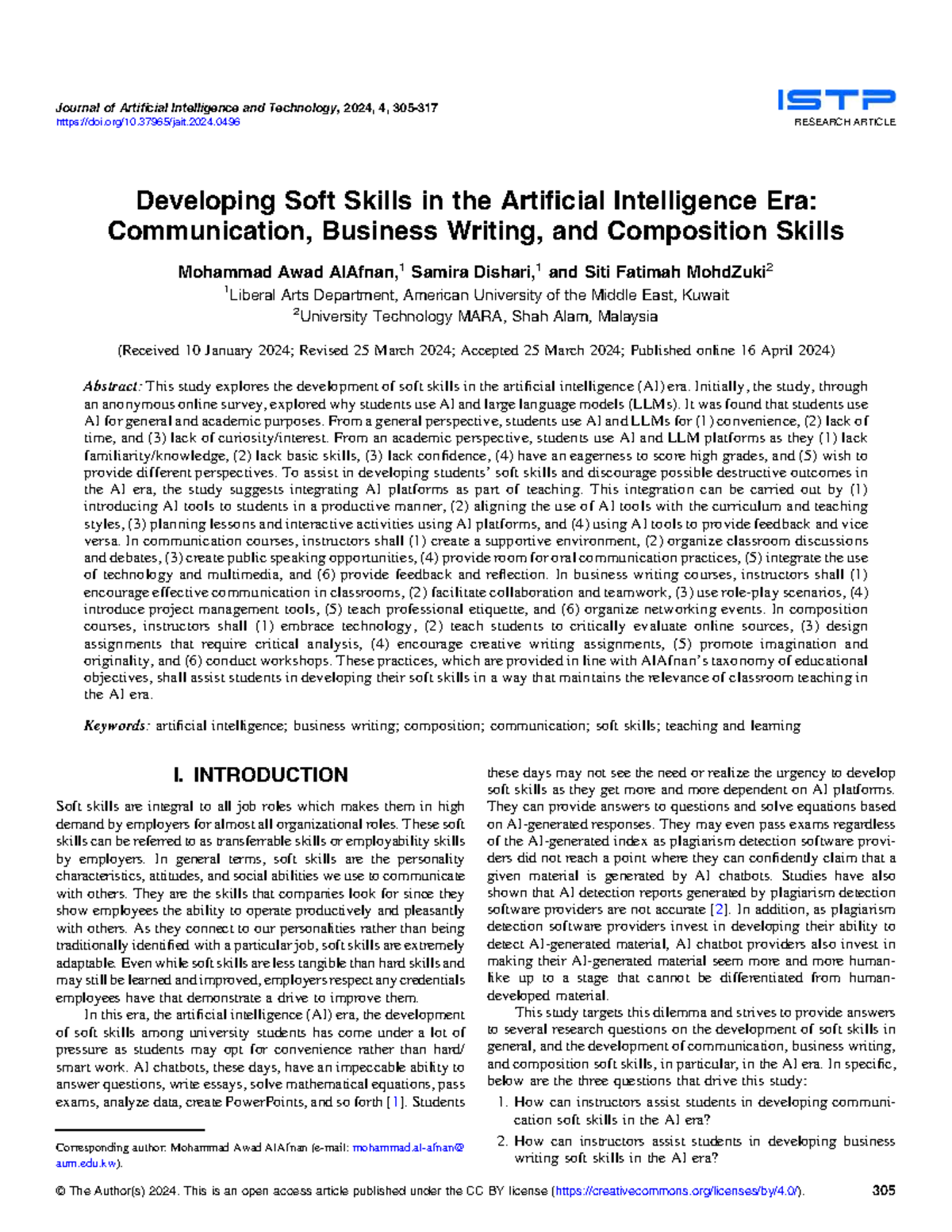 Developing Soft Skills in the AI Era: Insights for Communication ...