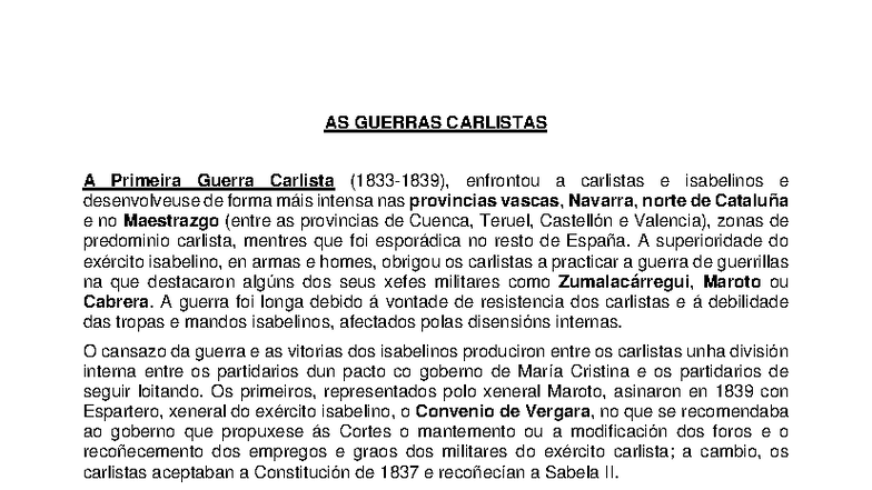 Guerras Carlistas: A Primeira e Segunda Guerra Carlista na Historia de ...