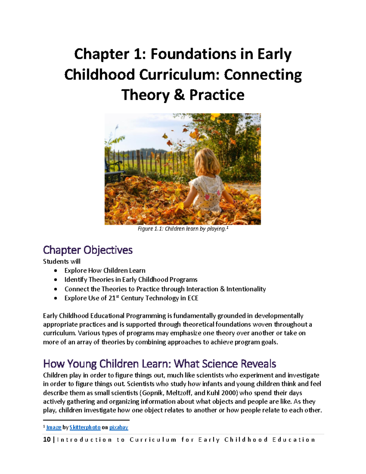 ECE 104: Chapter 1 - Foundations of Early Childhood Curriculum - Studocu