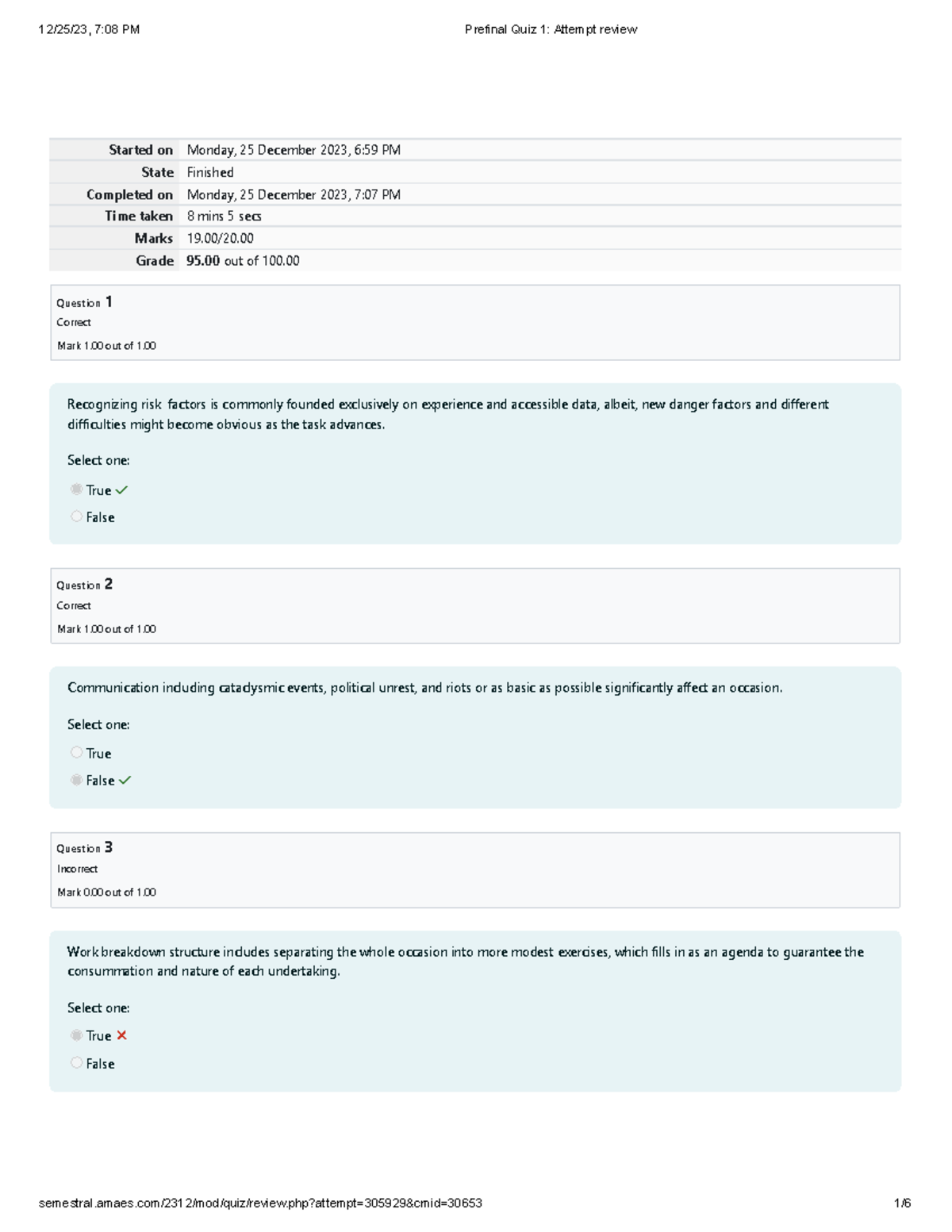 Prefinal Quiz 1 Review - MICE Course Analysis and Insights - Studocu