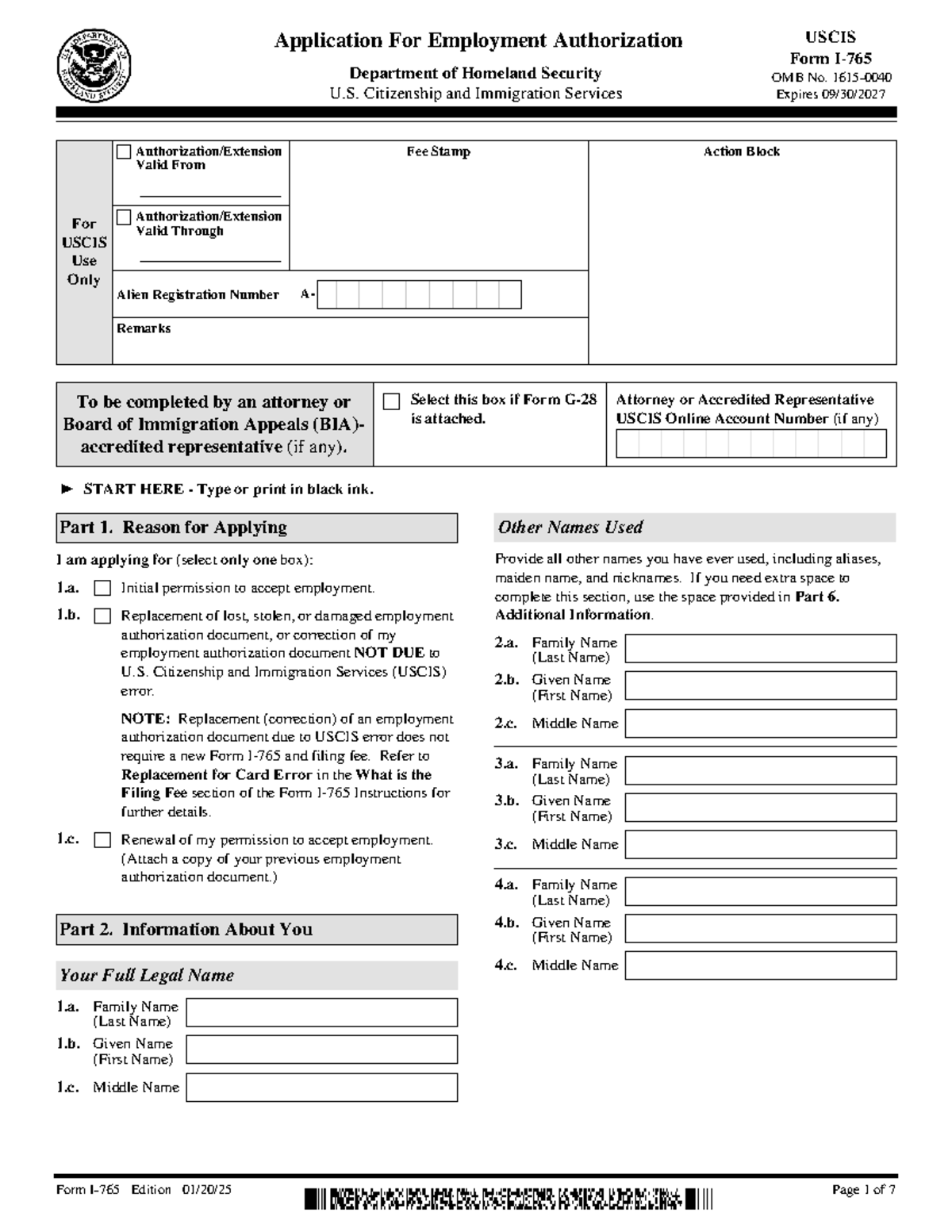 I-765 Application for Employment Authorization - USCIS Form Guide - Studocu