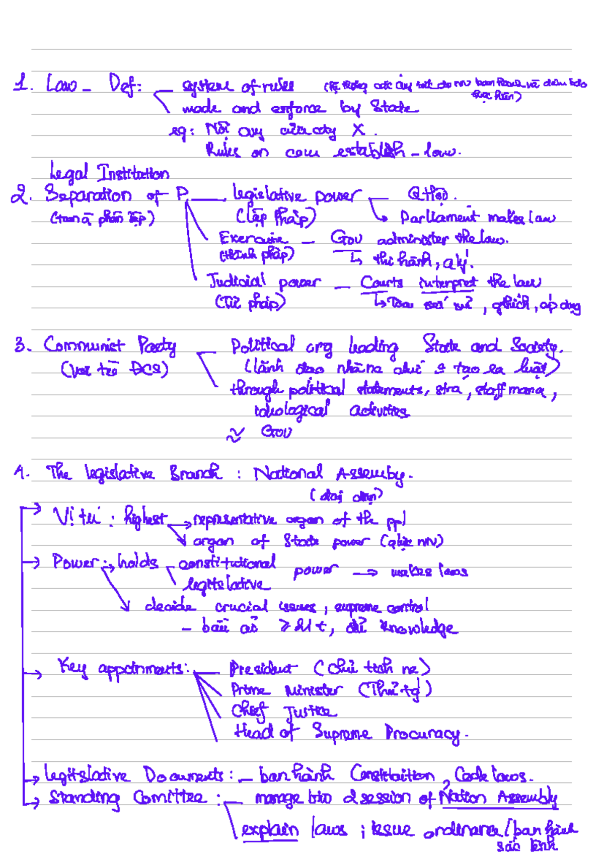Law 101: Overview of Legal Systems and Government Structure - Studocu