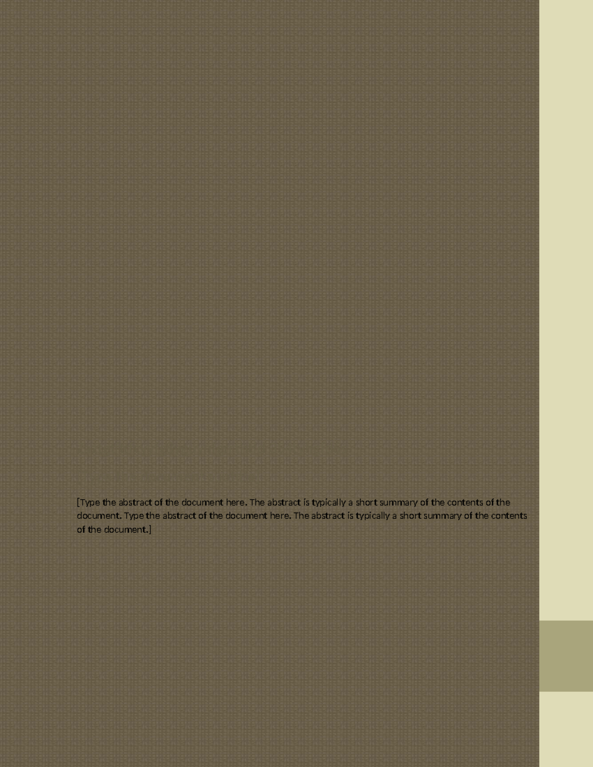 Abstract Summary of Document 354tyhgfd6s - Studocu