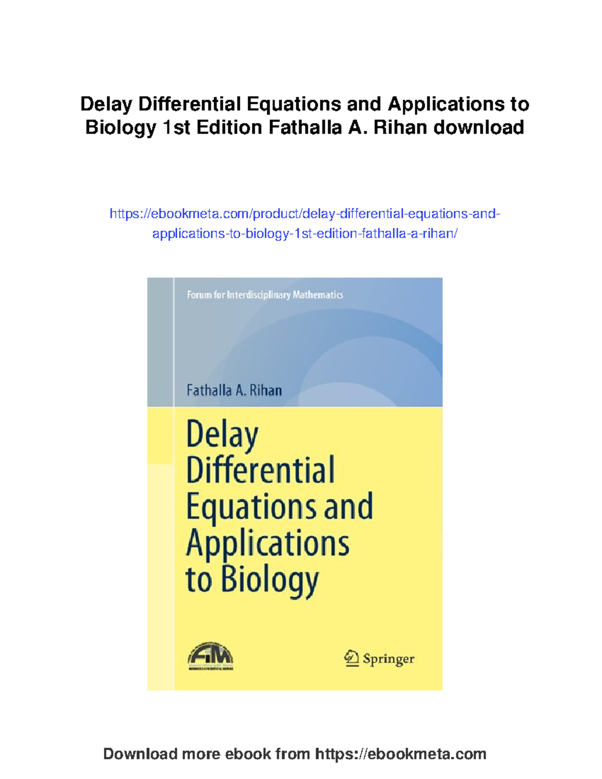 Delay Differential Equations and Their Biological Applications - 1st Ed ...