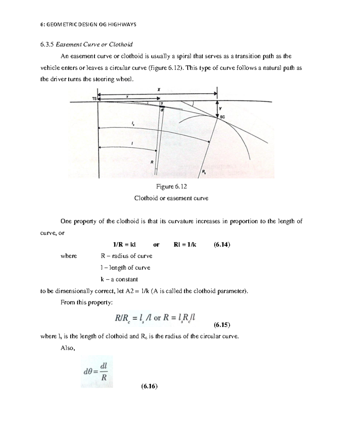Spiral Curves in Highway Geometric Design (Course 6) - Studocu