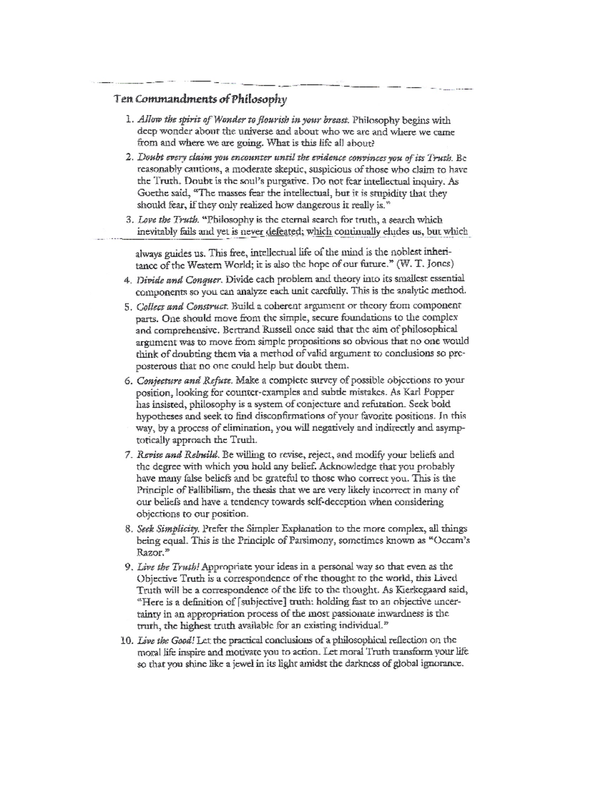 Ten Commandments in Philosophy (PHIL 101) - Key Principles Explained ...
