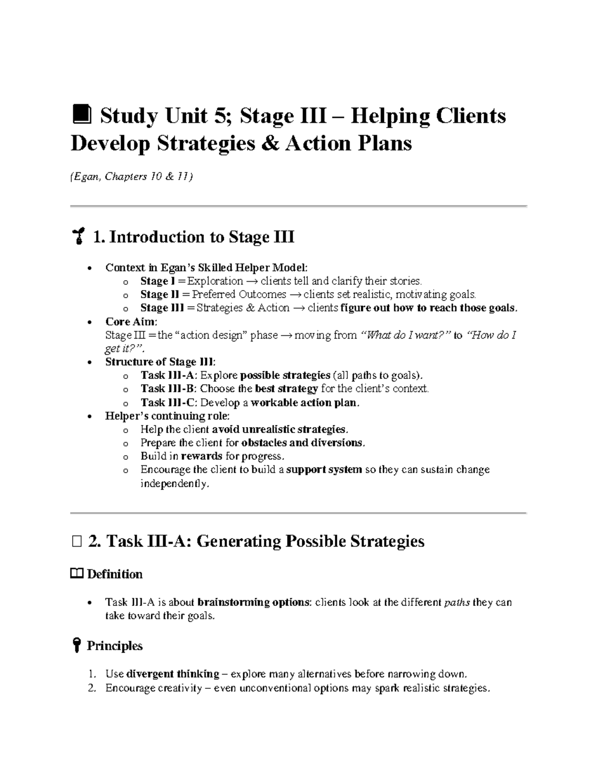 📘 PSYC 321 Study Unit 5: Strategies and Action Plans in Counseling ...