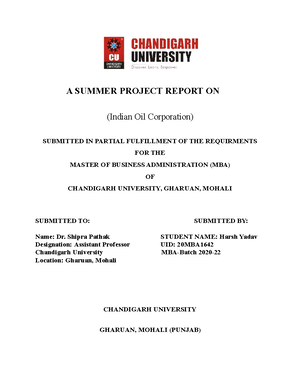 internship report 1 - SUMMER INTERNSHIP PROJECT (SIP) PROGRESS REPORT NO. 1 ON TATA MOTORS Pvt ...