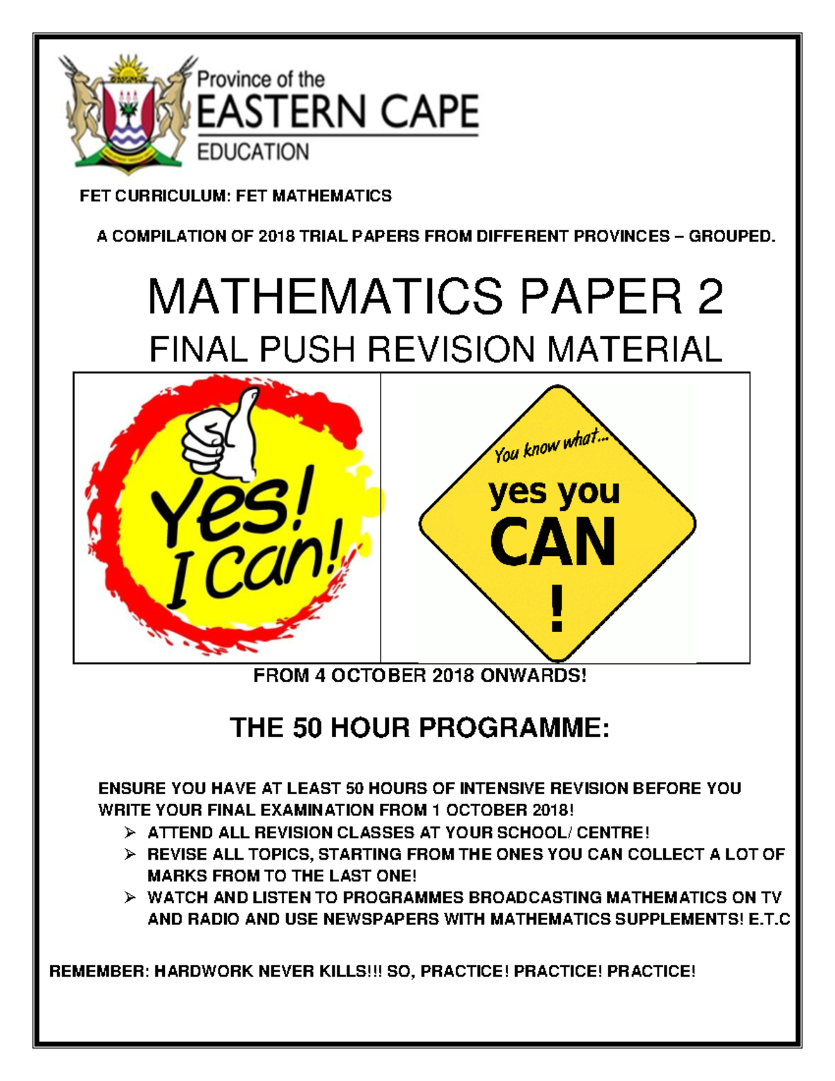 mathematics grade 12 - FET CURRICULUM: FET MATHEMATICS A COMPILATION OF ...