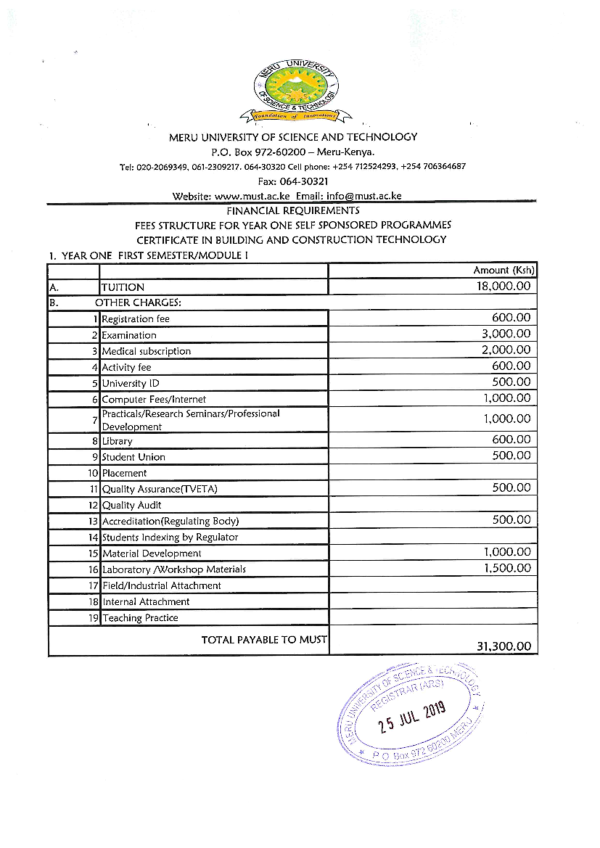 Certificate in Building and Construction Technology - SERR UNIVERSITY ...