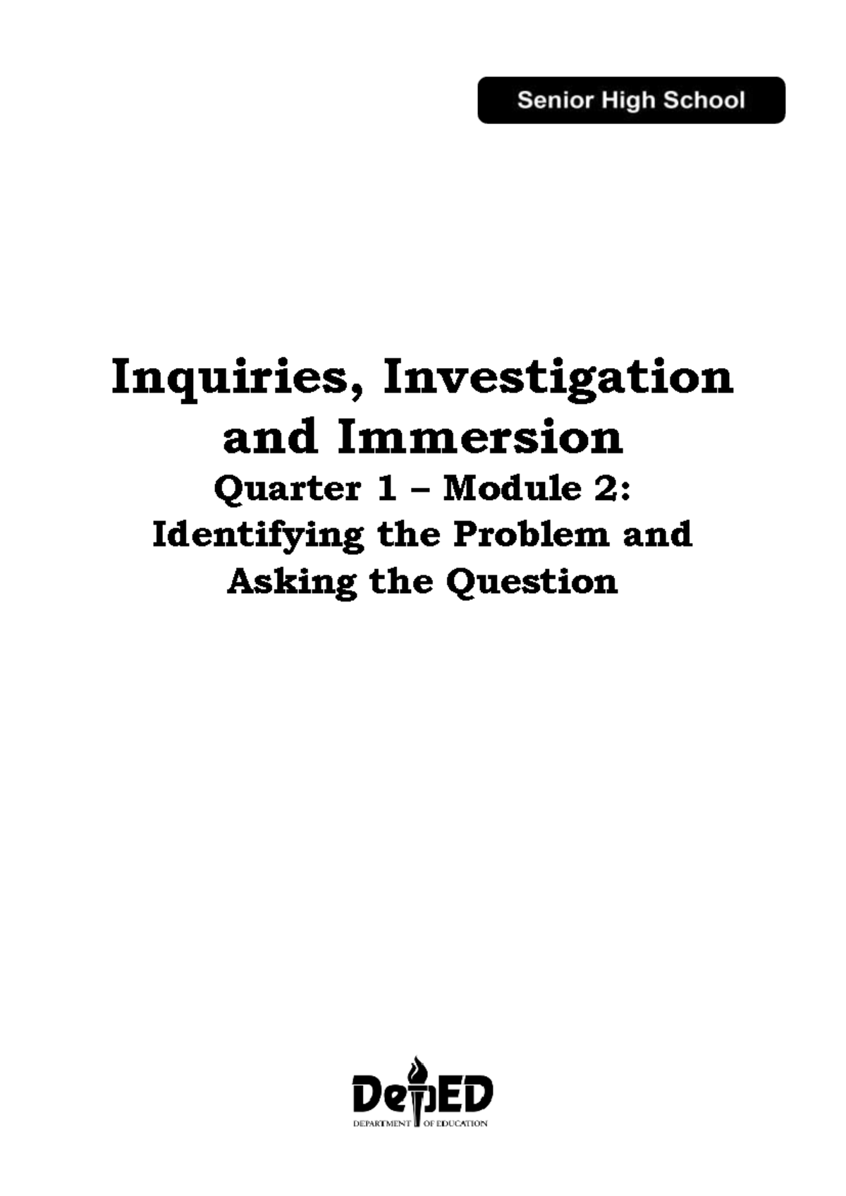 CO_Q1 Inquiries, Investigation, & Immersion: Identifying Problems ...