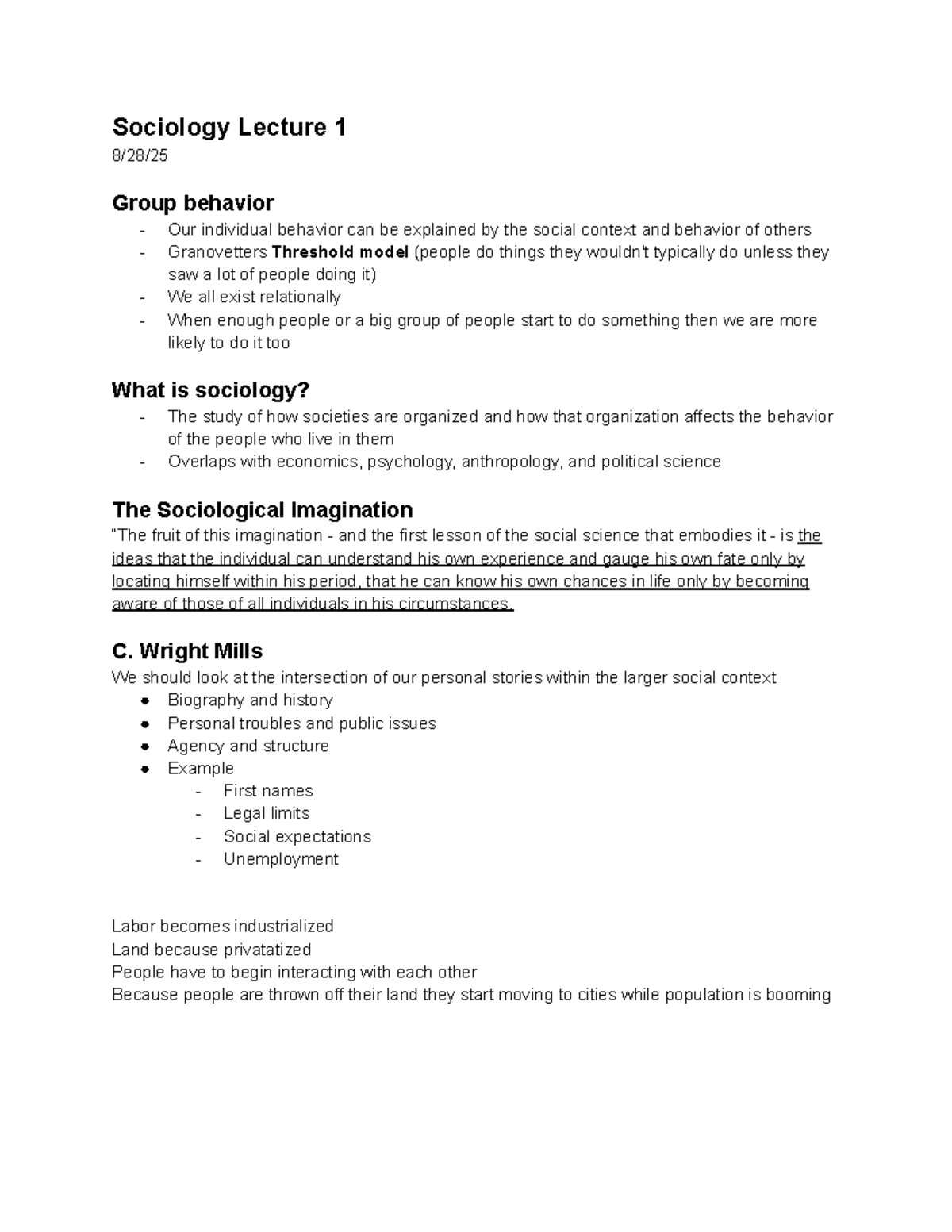 Sociology Lecture Notes: Understanding Social Behavior & Research ...