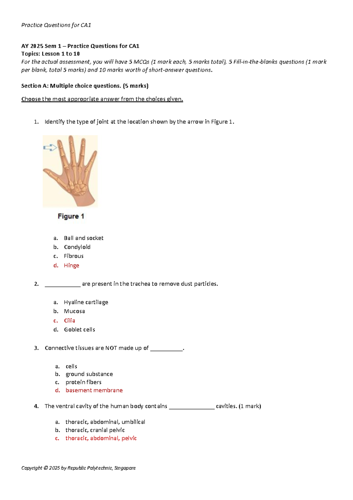 AY25S2 A103 Practice Quiz Questions for CA1: Lessons 1-10 - Studocu