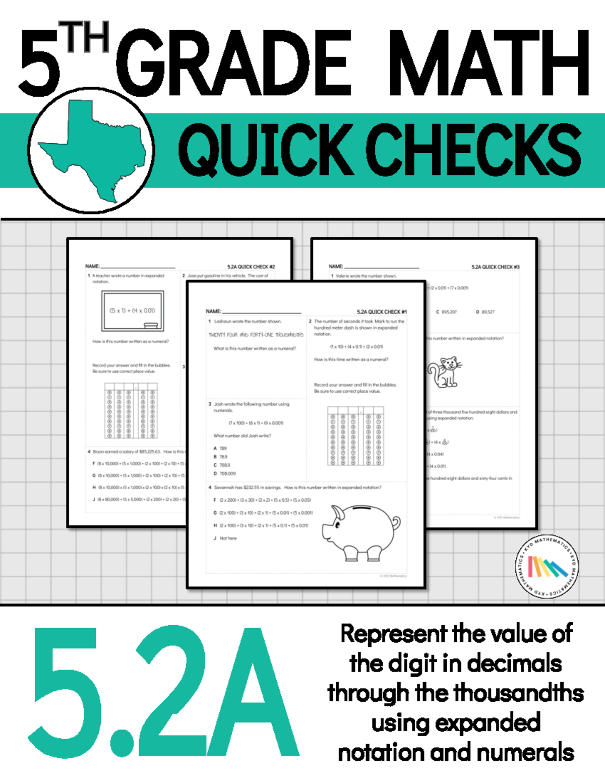Expanded-notation-of-decimals (5.2A QC) - 5GRADE MATH NAME: 5 QUICK ...