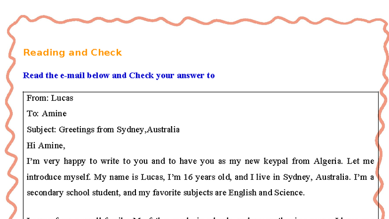 ENG 101: Email Writing - Reading Comprehension Activity - Studocu