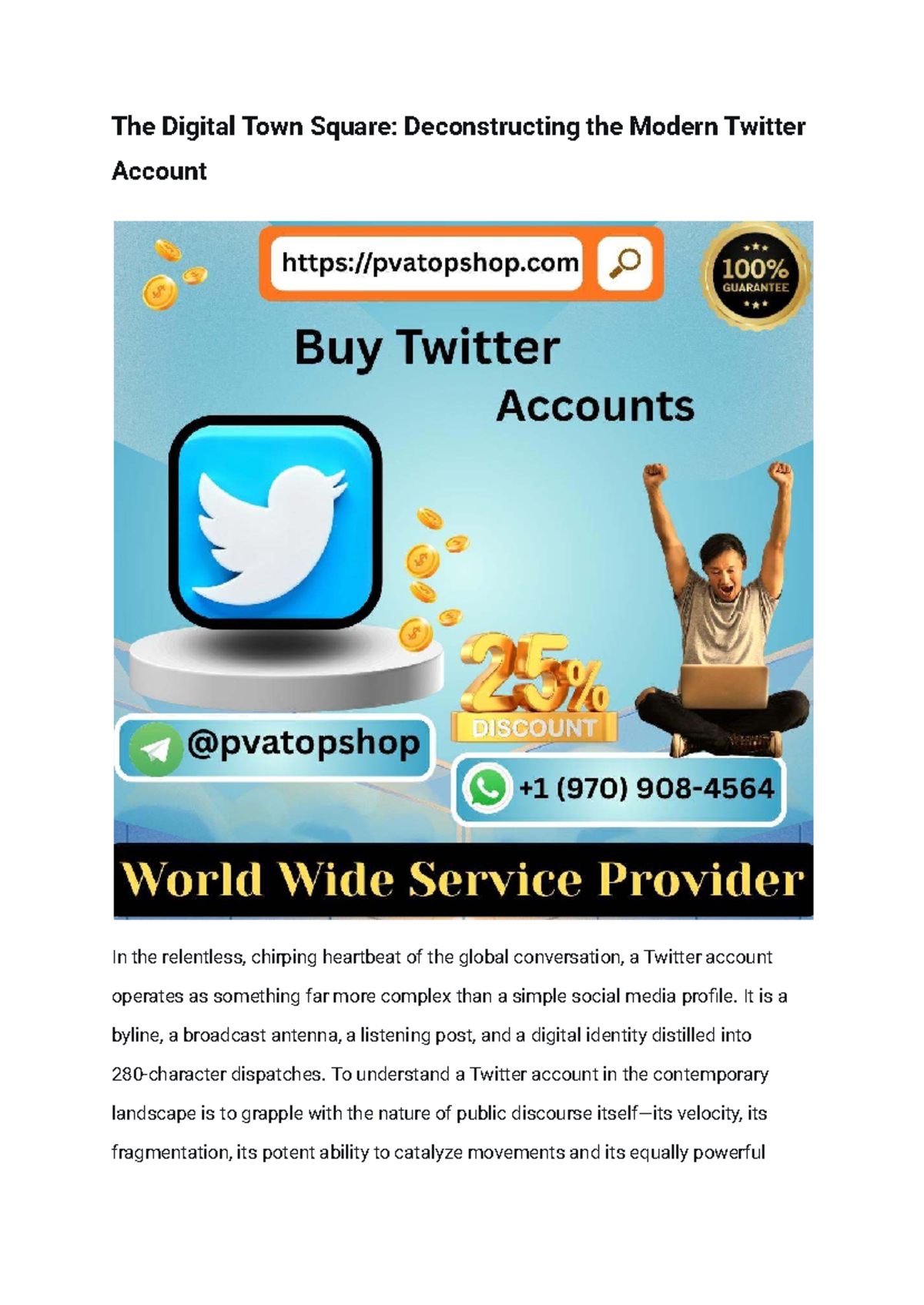 The Digital Town Square: Analyzing Twitter Accounts in Depth - Studocu