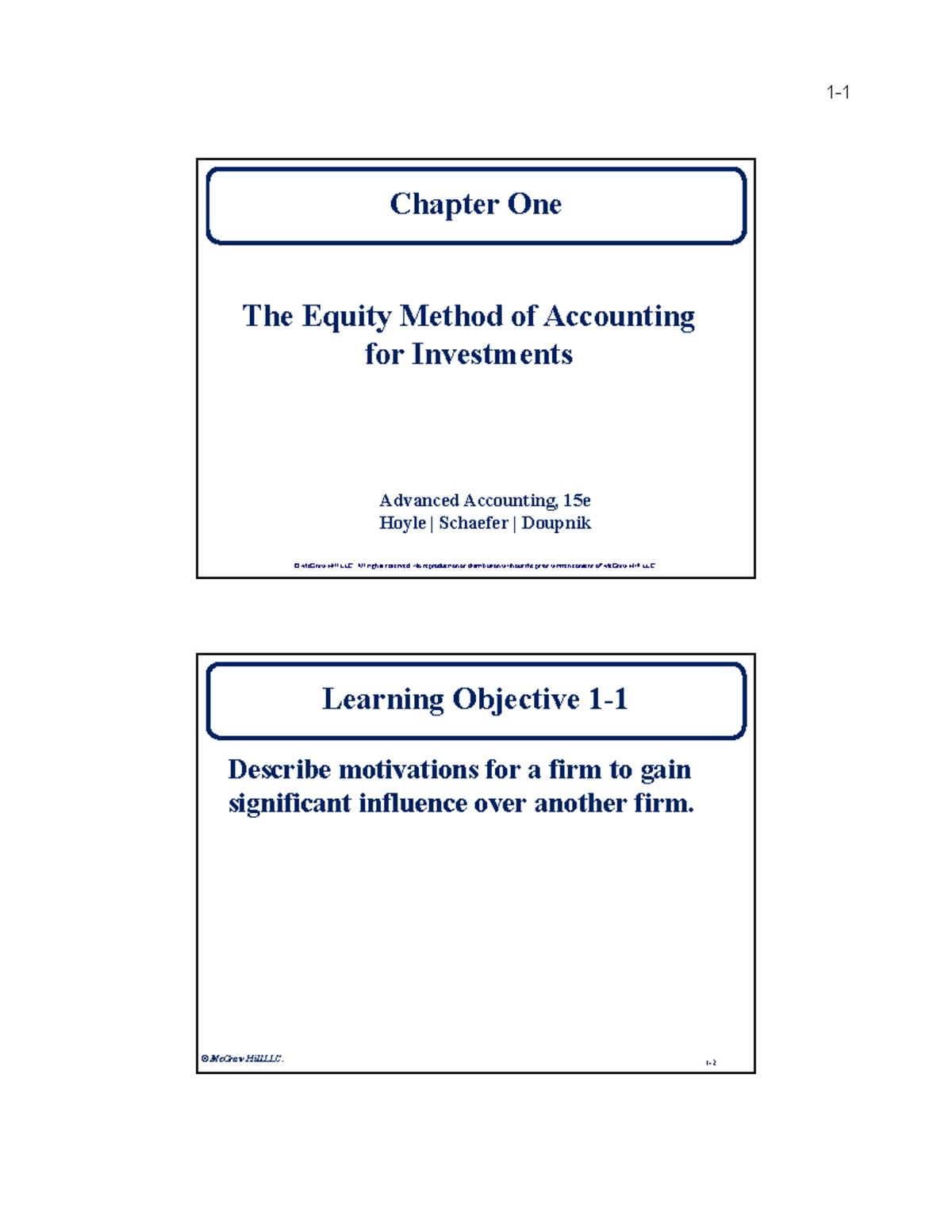 AFA 101: Chapter 1 - The Equity Method of Accounting for Investments ...