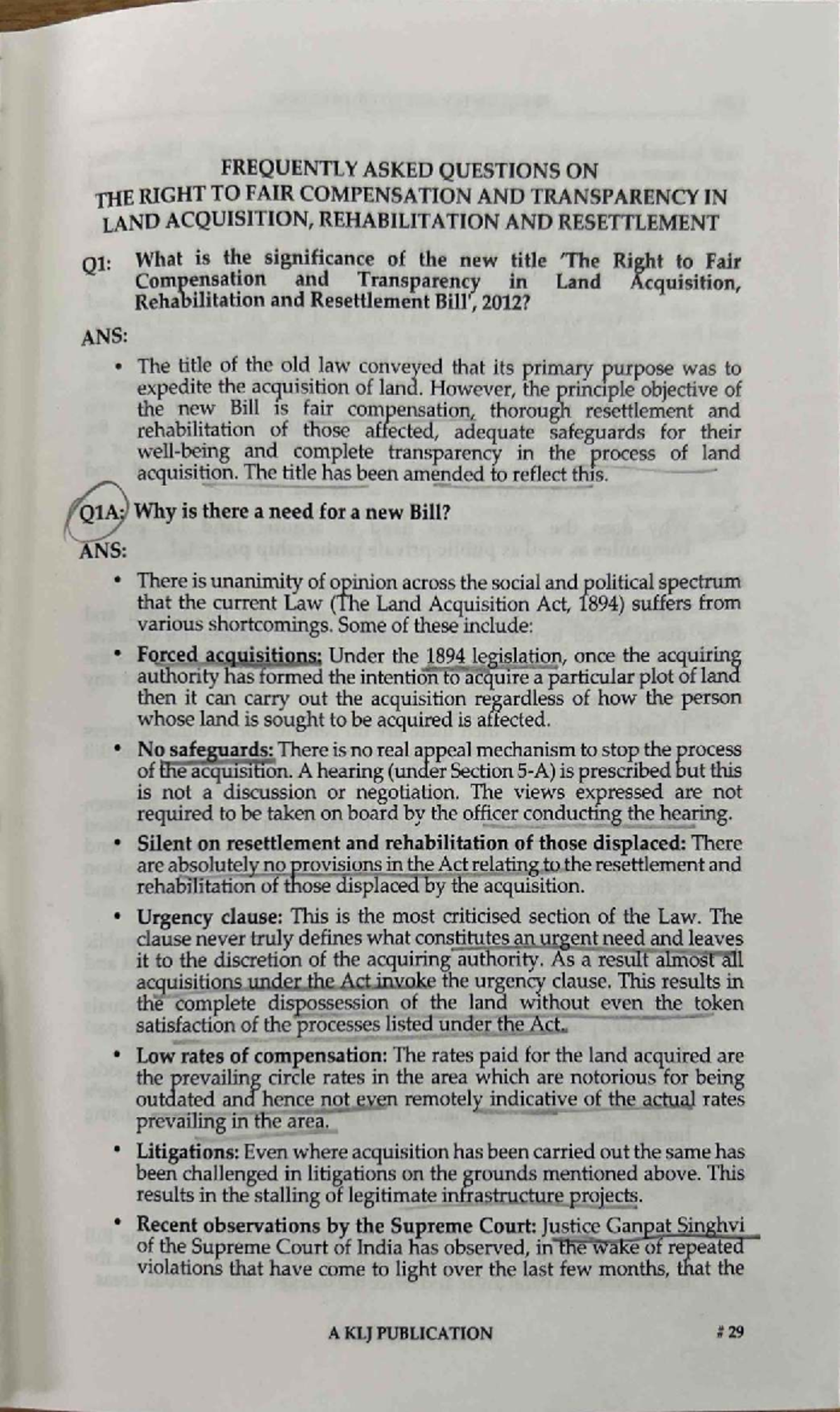 UNIT 1 & 2 - KSLU Notes on Land Law: Key Concepts and FAQs - Studocu