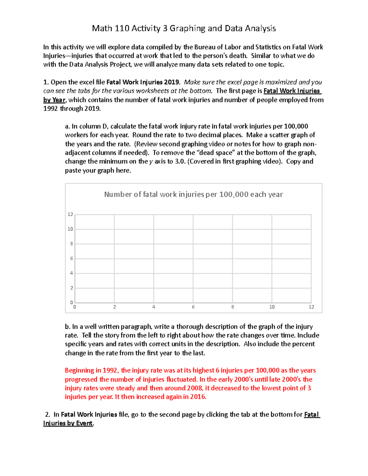 MATH 110 Activity 3 - Graphing Fatal Work Injuries Data Analysis - Studocu