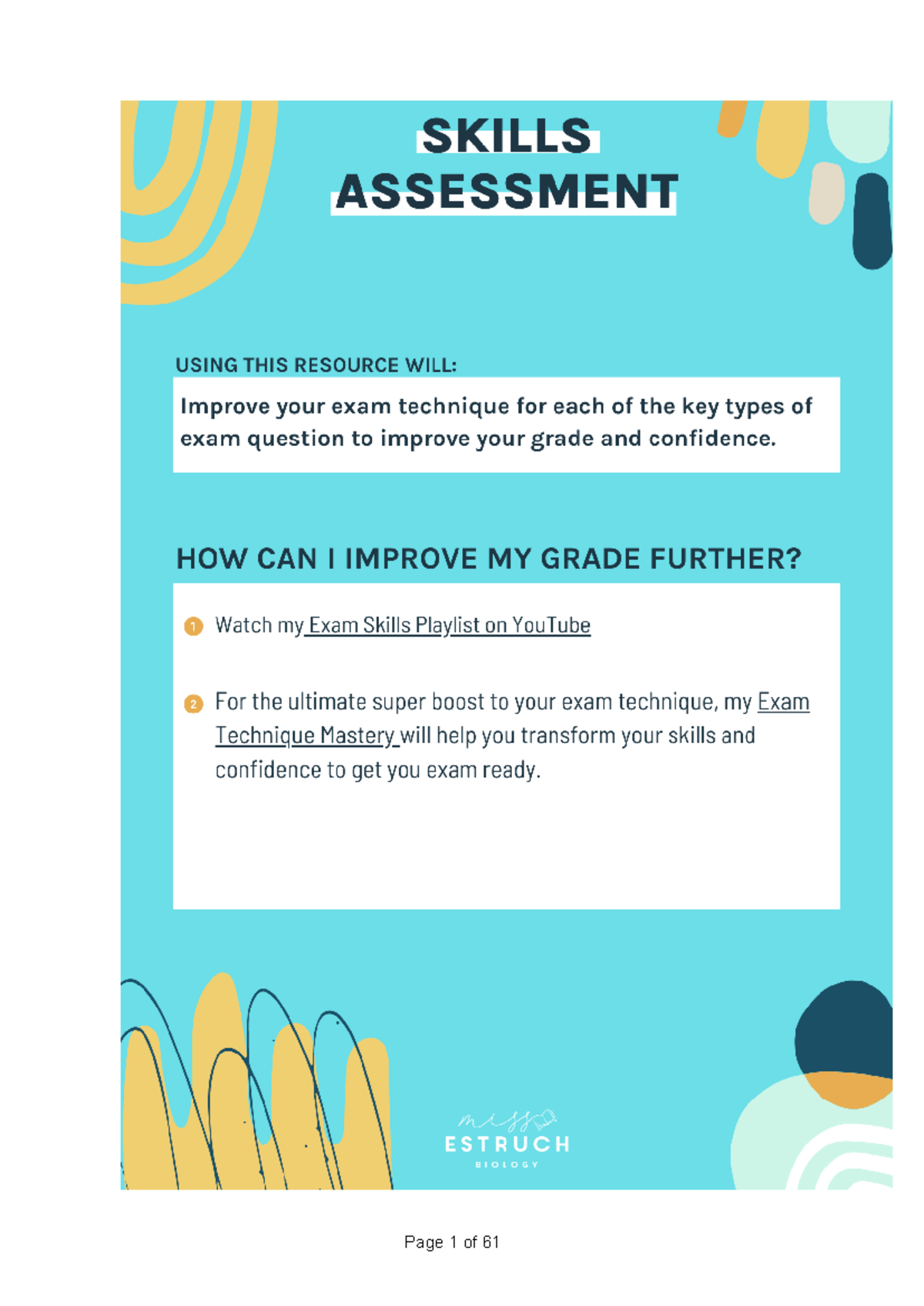 Data Analysis and Application (BIOL 101) - Skills Assessment Bundle ...