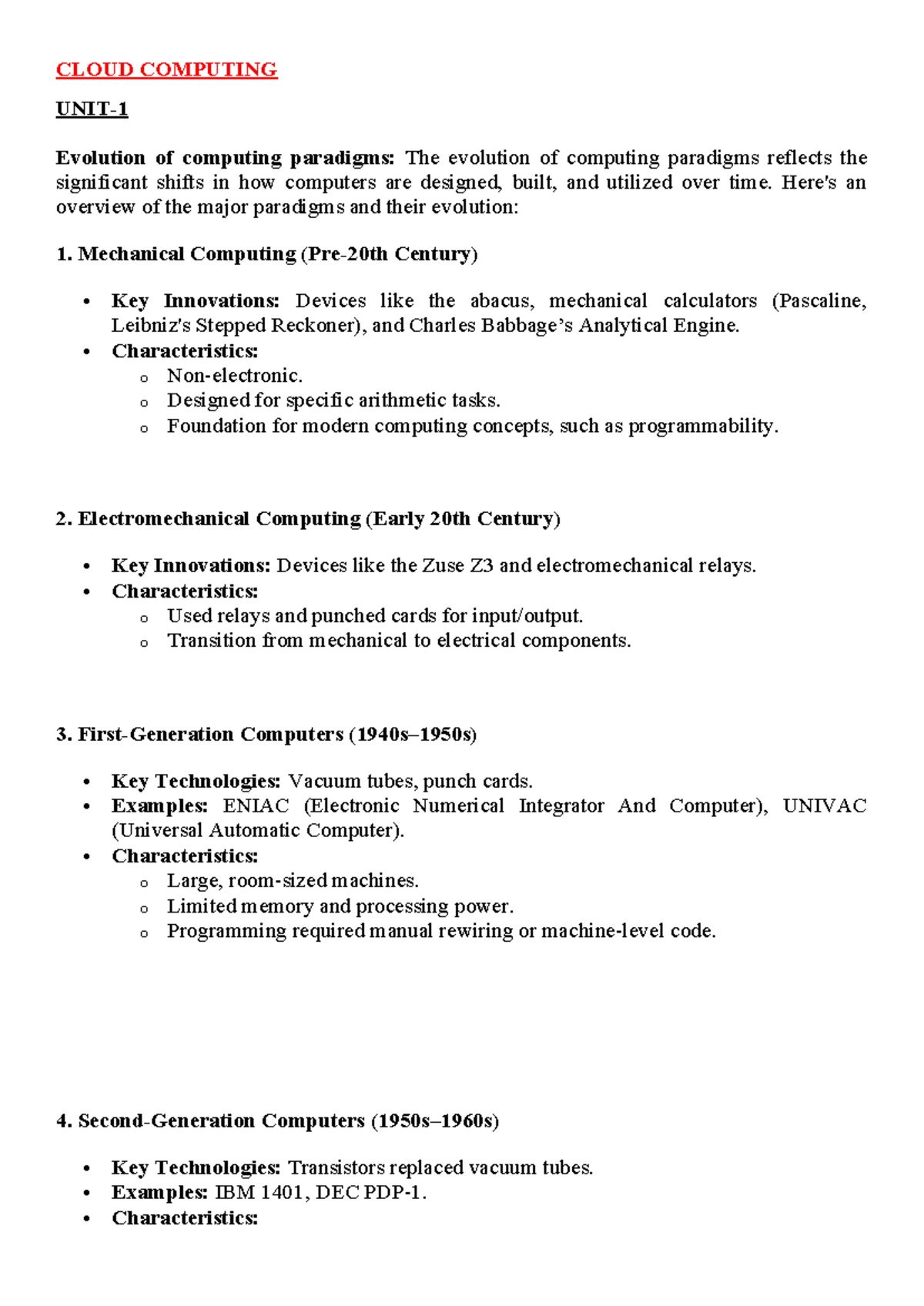 CLOUD COMPUTING: Evolution of Computing Paradigms and Grid Technologies ...