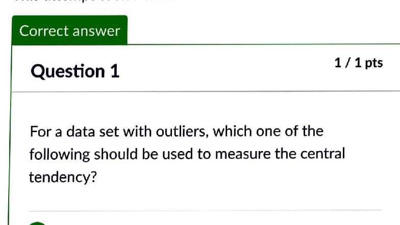 CB2200 Quiz 1: Central Tendency, Data Analysis & Graphs - Studocu