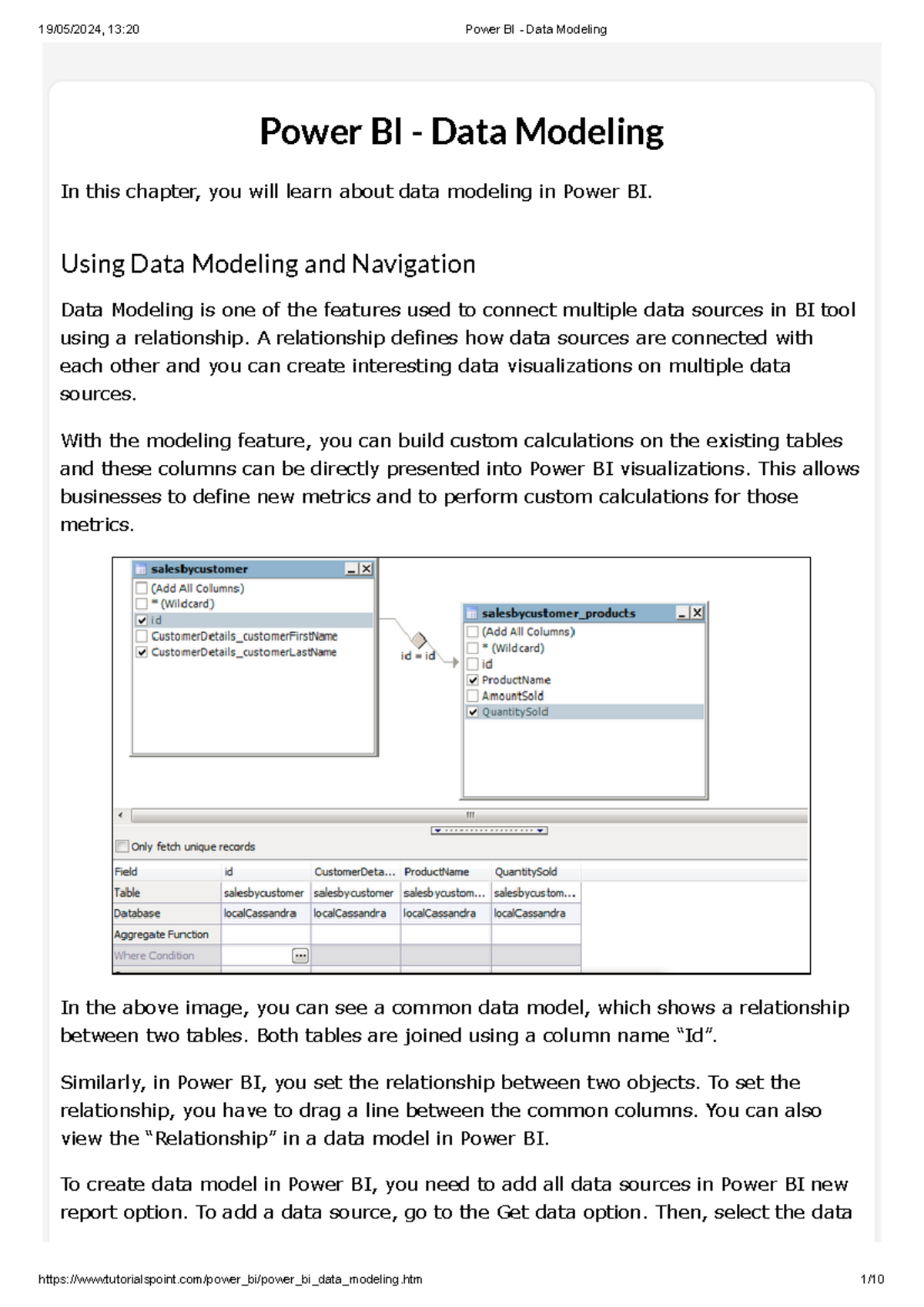 Power BI - Data Modeling - Using Data Modeling and Navigation Data ...