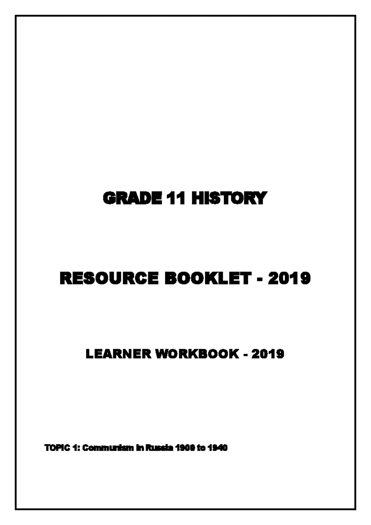 History Grade 11 Term 4: Week 1 - Apartheid and Segregation Insights ...