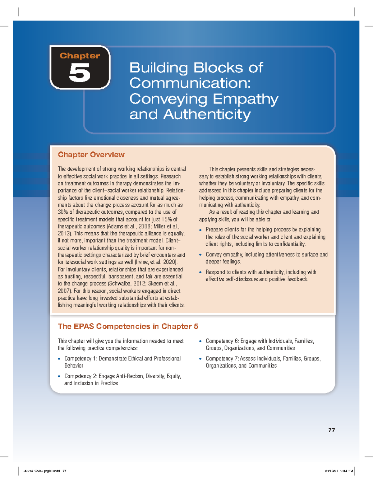 Chapter 5: Building Blocks of Communication in Social Work - Empathy ...