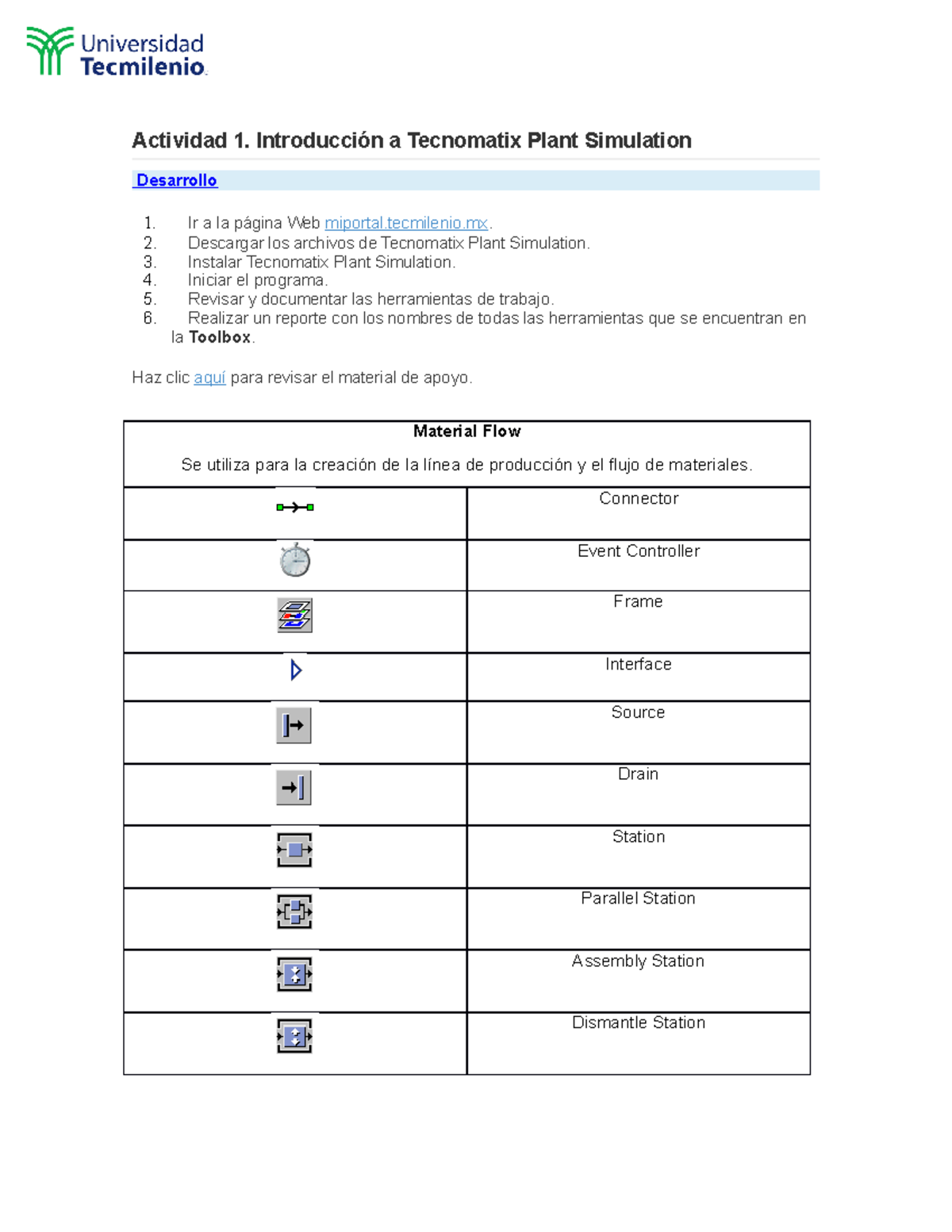 Actividad 1: Introducción a Tecnomatix Plant Simulation - Studocu