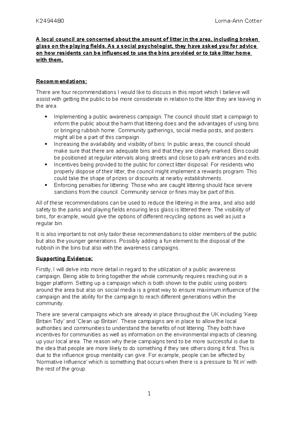 TMA01 - K2494480 Lorna-Ann Cotter A local council are concerned about ...