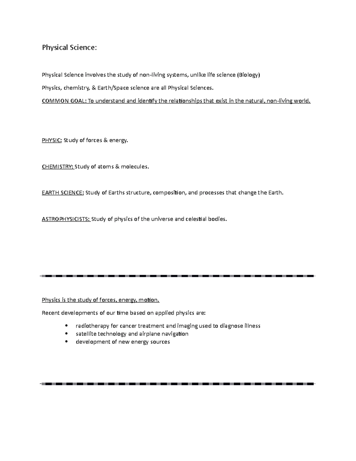 Metric prefixes and derived units in physical science - Studocu