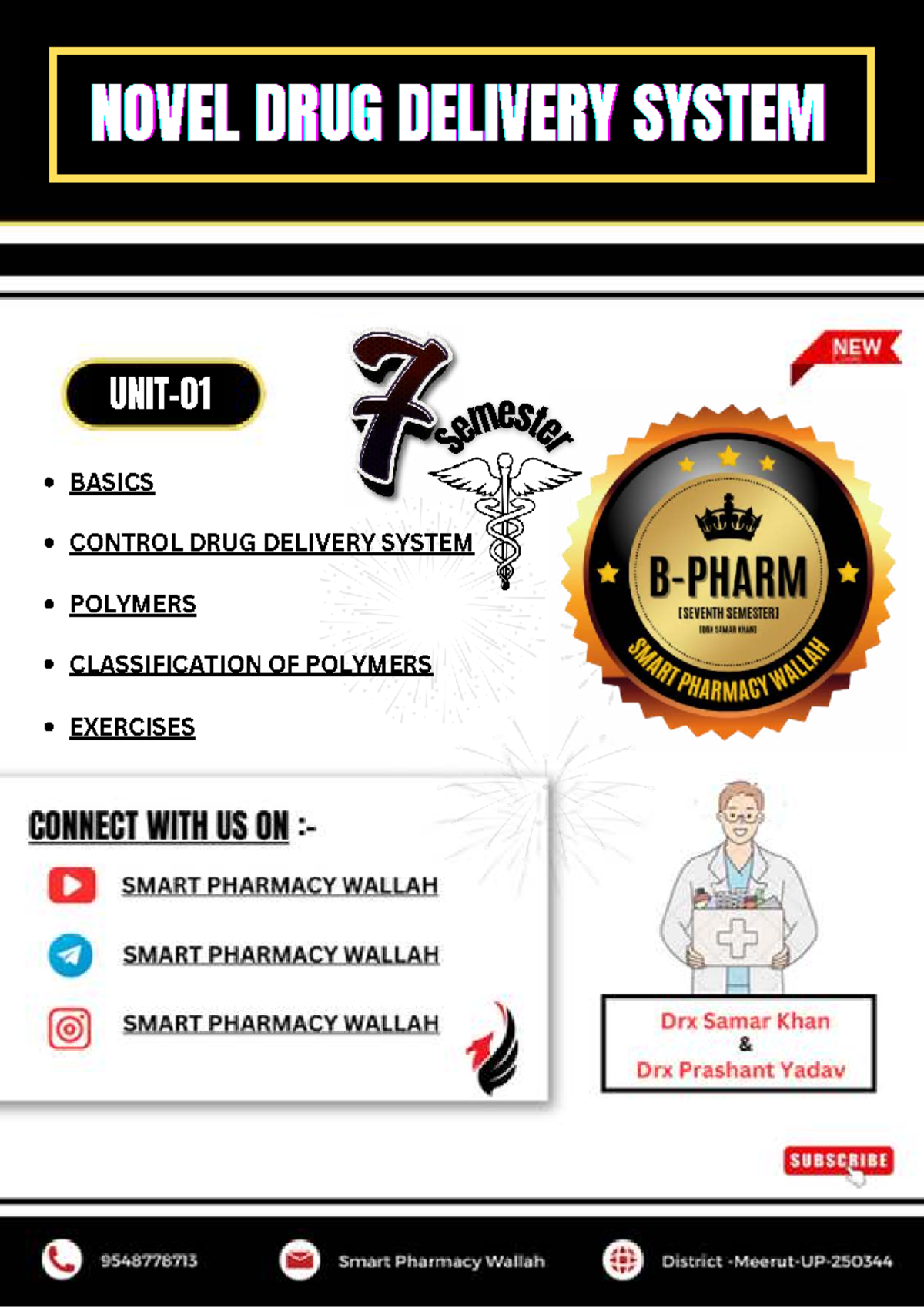 UNIT-01: Novel Drug Delivery Systems Overview - 7th Semester - Studocu