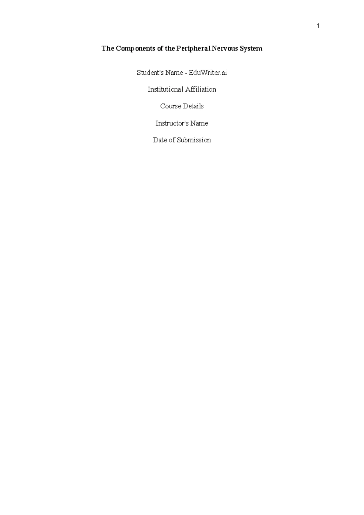 CNS vs PNS: Understanding Their Key Components and Functions - Studocu