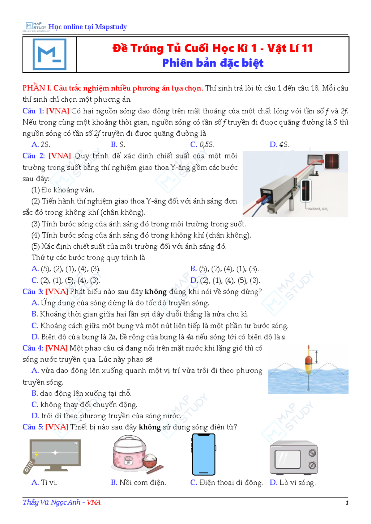 Đề Trúng Tủ Cuối Học Kì 1 Vật Lí 11 - Phiên Bản Đặc Biệt - Studocu