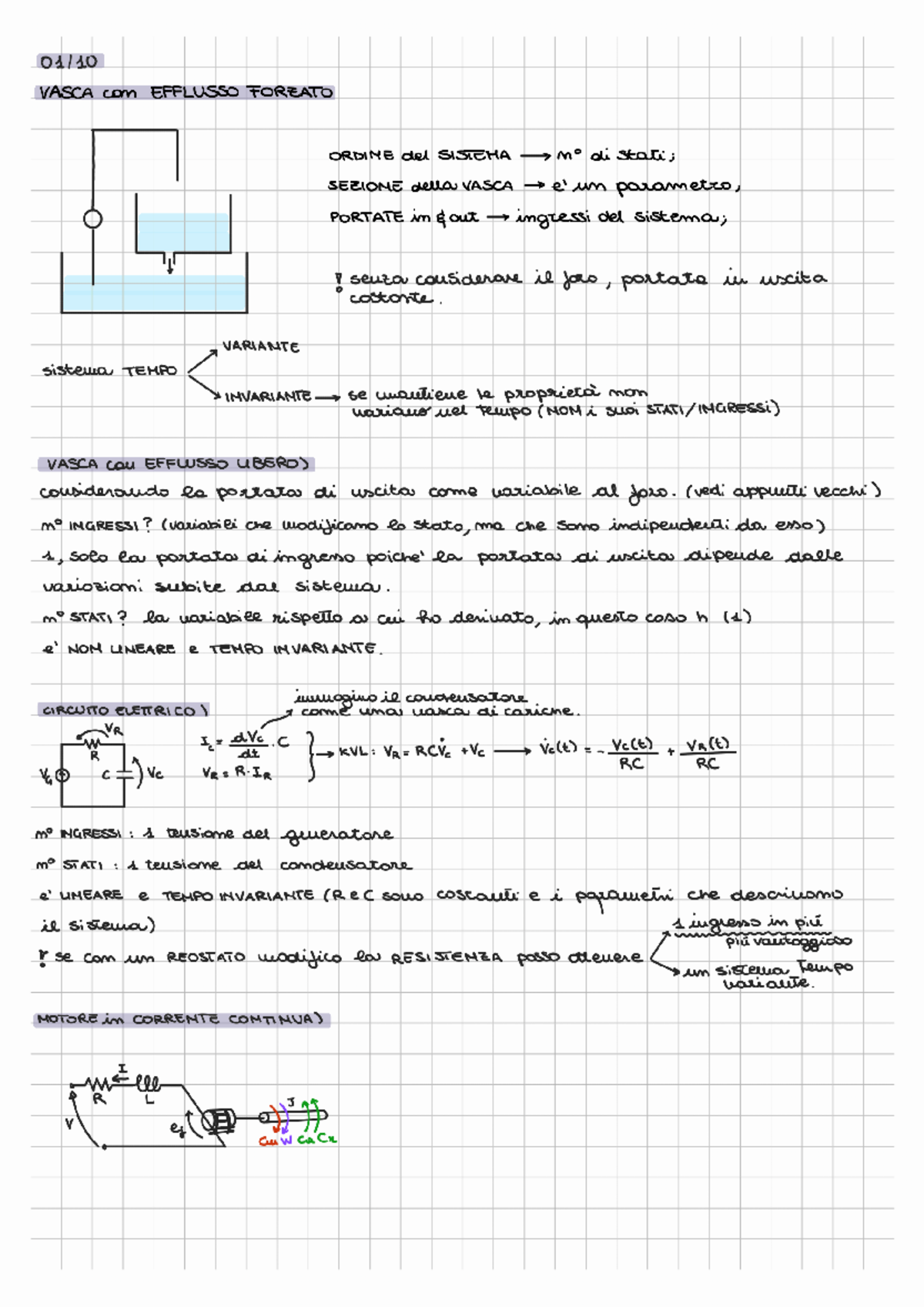 Controlli Automatici - Modelli e Stati di Sistemi Dinamici (CORSO ...