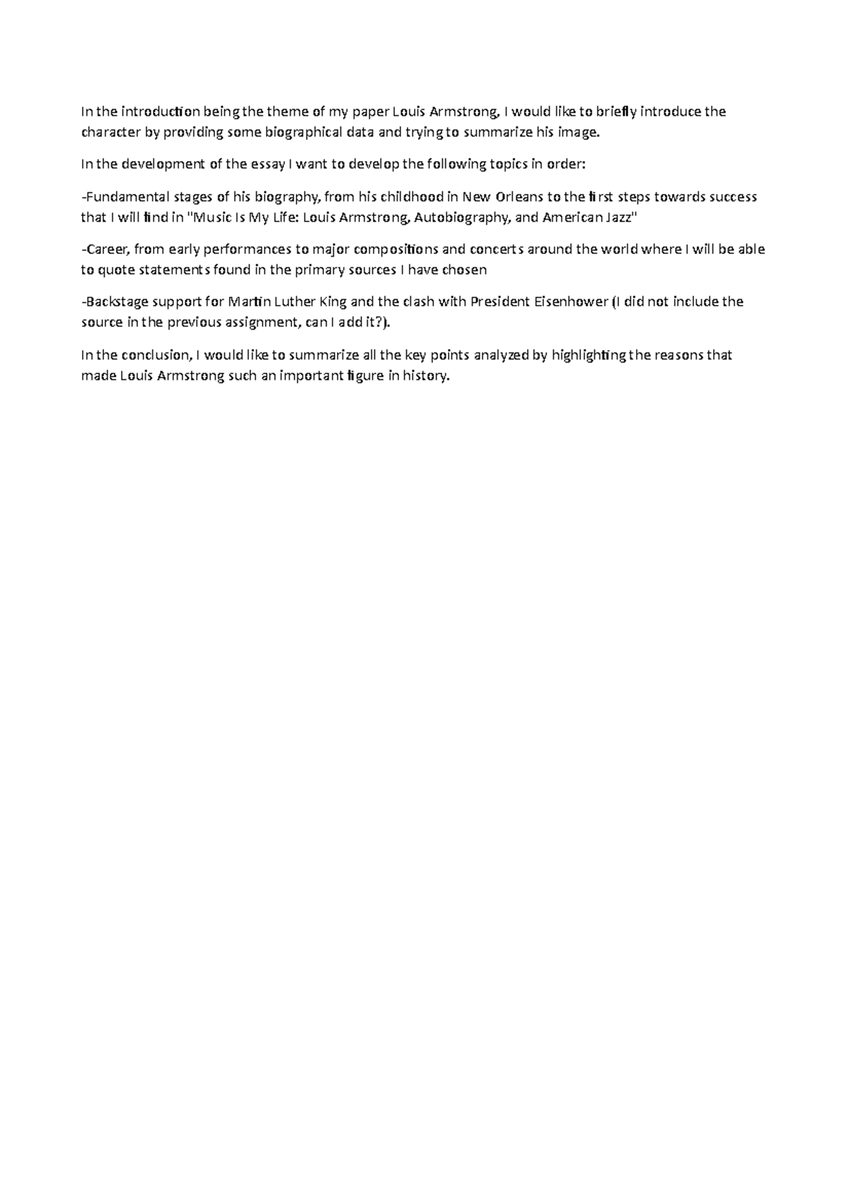 Semester-Long Term Paper Outline - In the introduction being the theme ...