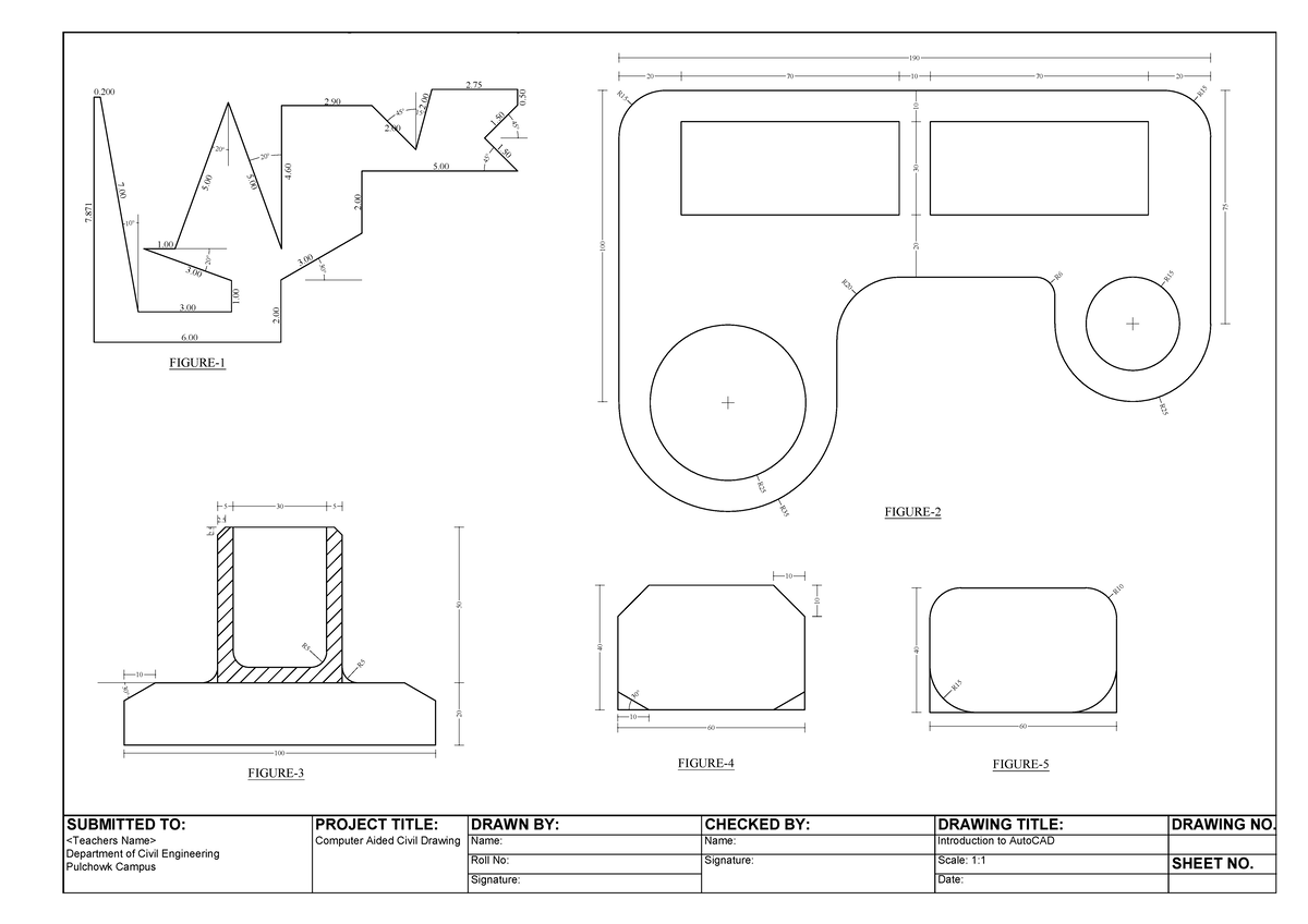 Acad General Project Work: AutoCAD Drawing Scale 1:1 Details - Studocu