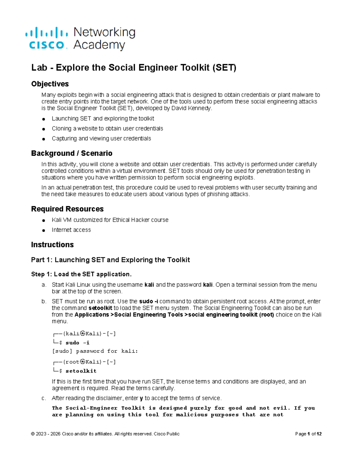 Butad 4.4.7 Lab - Exploring the Social Engineering Toolkit (SET) - Studocu