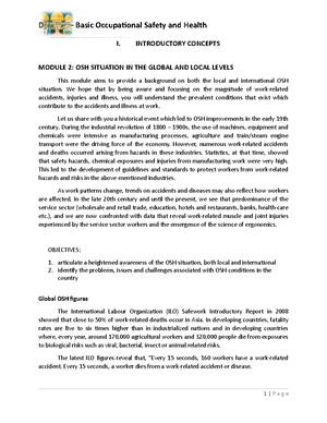Module 7_Occupational Safety and Health Programming - VII. OSH ...