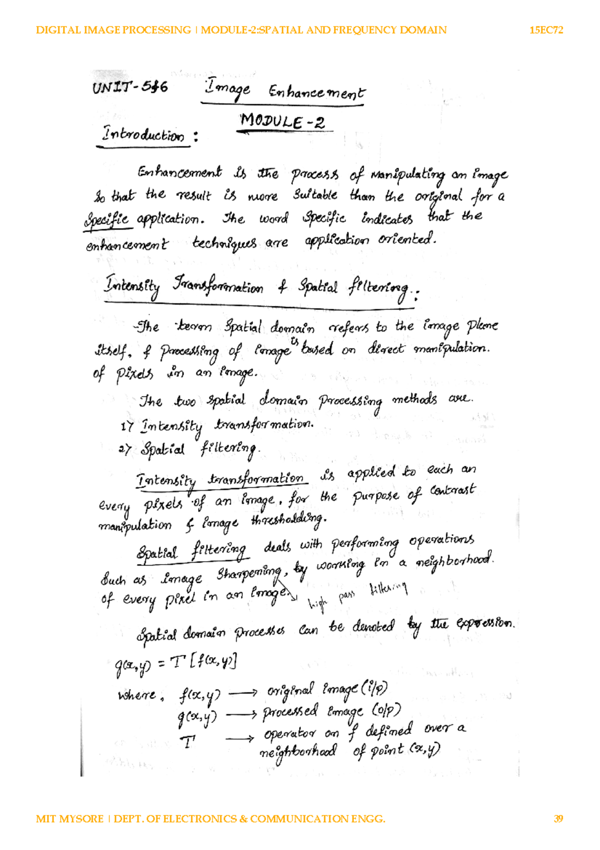 Module 2 IP - Digital Image Processing - Studocu