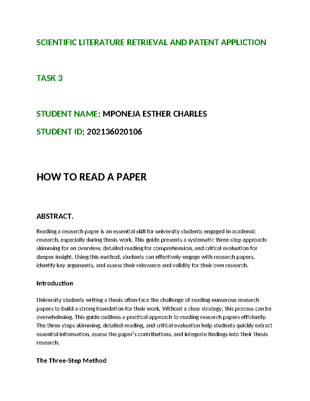 SCI 202136020106: Guide to Reading Research Papers Effectively - Studocu