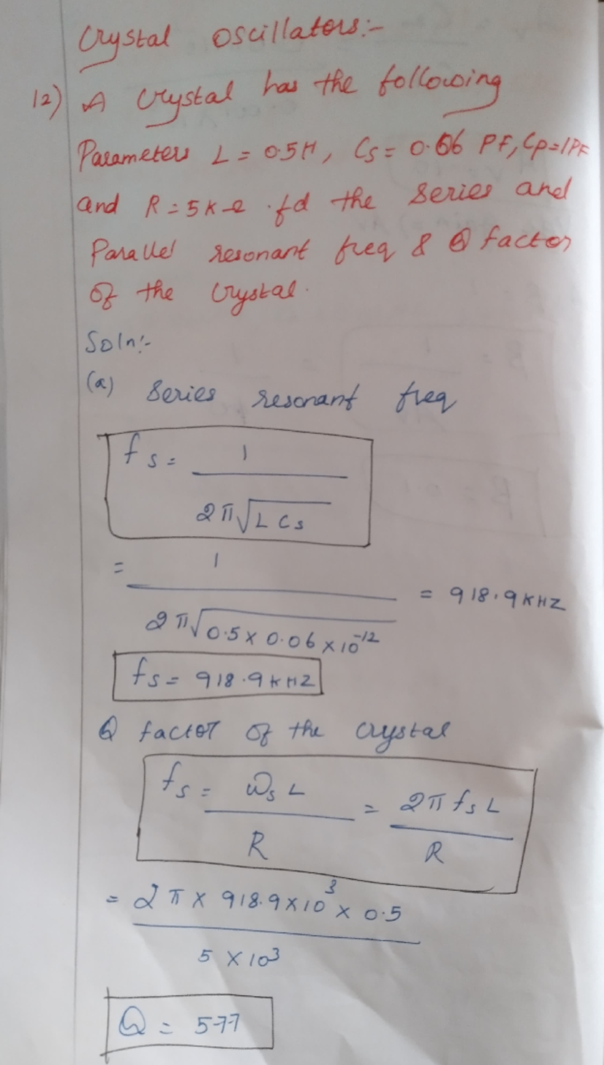 EDC Unit 4 Practice Sums with Answers - Oscillation and Circuit Analysis - Studocu